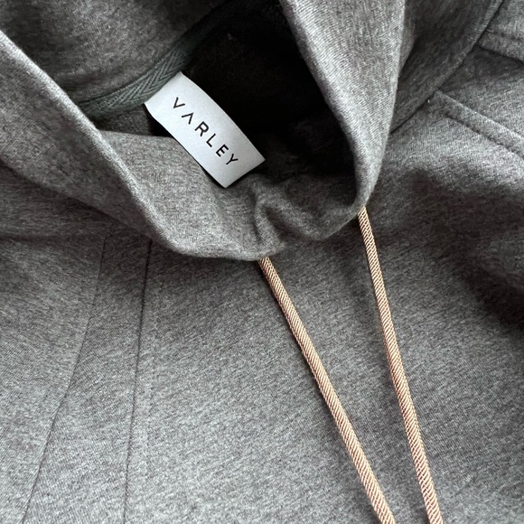 Varley | Tops | Varley Charcoal Sweatshirt With Tan Drawstrings | Poshmark